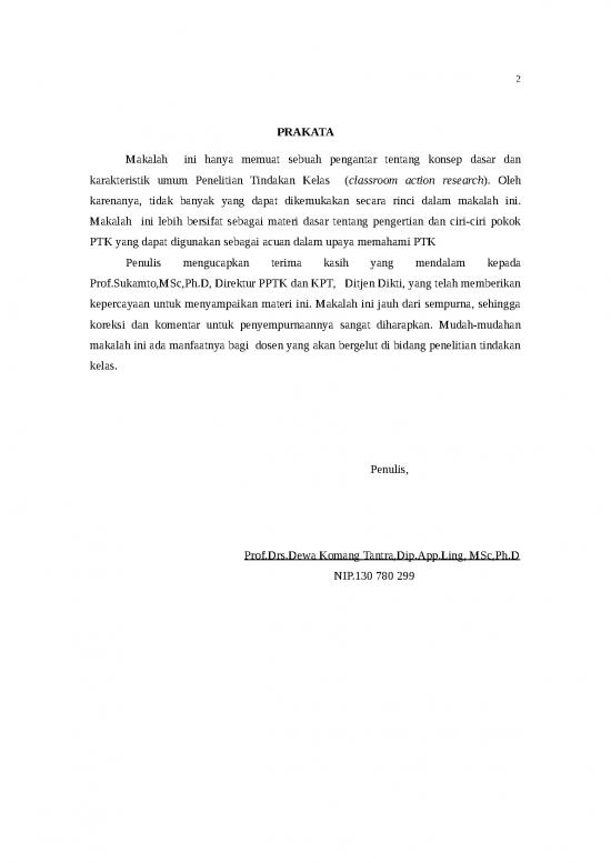 Contoh Prakata Makalah 34955 | Konsep Dasar Dan Karakteristik Ptk Dewa ...