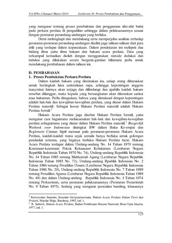 Hukum Pdf 37836 | Proses Pembuktian Dan Penggunaan Alat Alat Bukti Pada Perkara Perdata Di ...