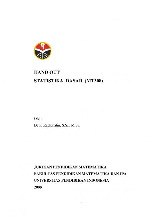 Statistika Pdf 39960 | Isi Handout