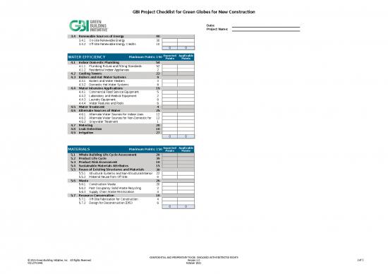 Construction Template Excel 40339 | Green Globes Nc 2021 Project ...