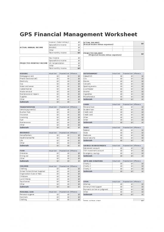 Spreadsheet For Expenses 40977 | 07 Ci Applicant Personal Budget Worksheet