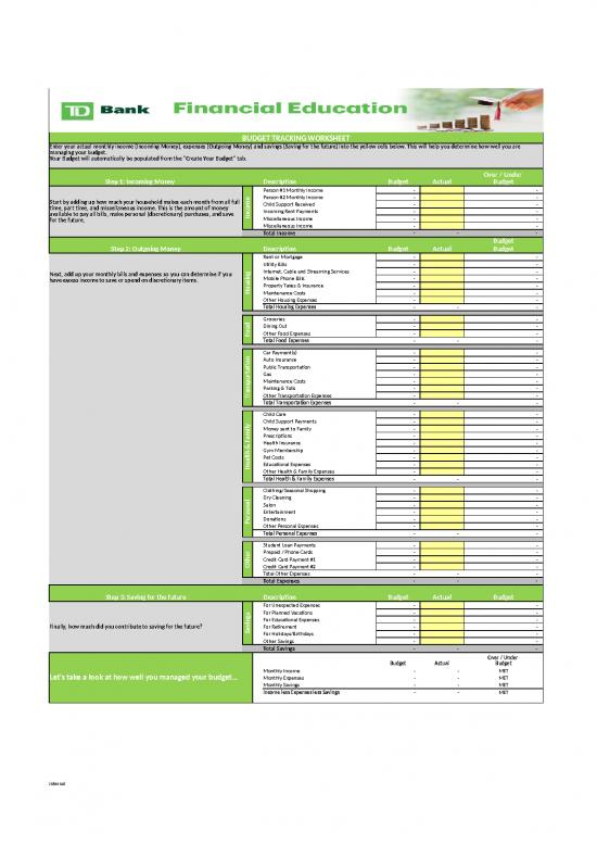 Spreadsheet For Expenses 40786 | Budgeting Worksheet Financialeducation