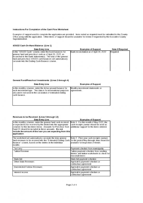 Excel Sample Sheet 41783 | Cashflowworksheet