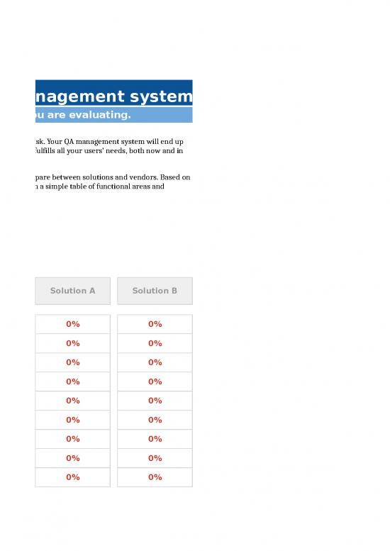 Excel Sample Sheet 41504 | How To Choose The Right Qa Management System Checklist