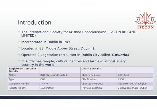 Company Presentation Template 42412 | Iskcon Irl Fingal Coco ...