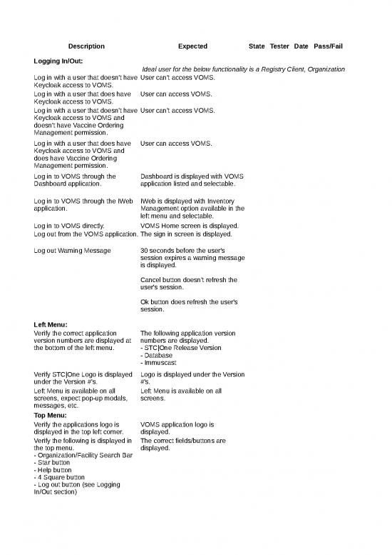 Inventory Excel Sheet 42138 | Voms 2 0 Testing Plan