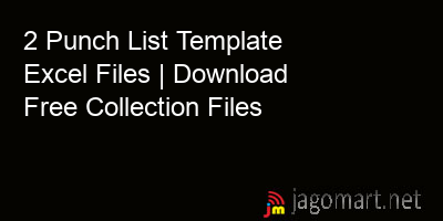 2 Punch List Template Excel Files | Download Free Collection Files