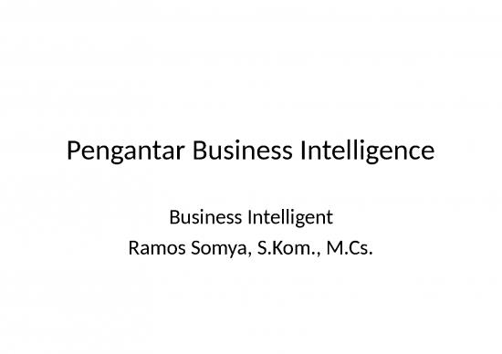 Business Spread Sheet 42678 | 01 Pengantar Business Intelligence Business Spread Sheet 42678 | 01 Pengantar Business Intelligence