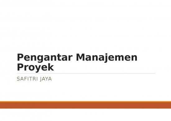 Produk Ppt 42635 | Slide Ifa403 Pertemuan 1 Pengantar Manajemen Proyek