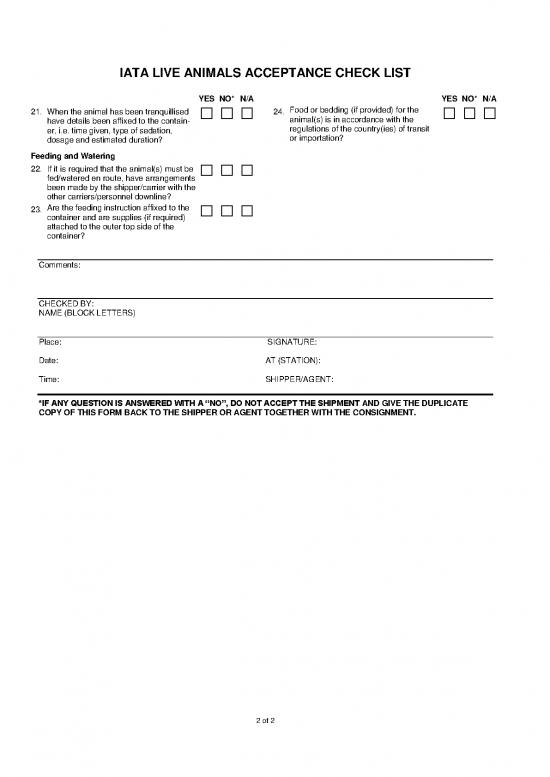 Iata Pdf 43626 | Animalschecklist En