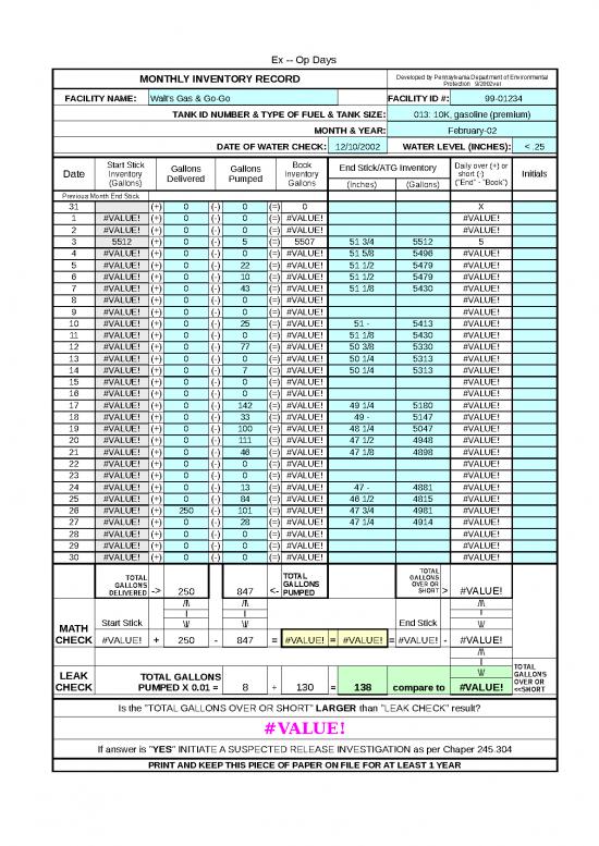 Printable Inventory Form 43099 | Invctrlform