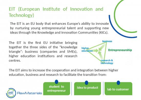 Ppt On Business Ideas 42932 | Eit Raw Materials General Presentation