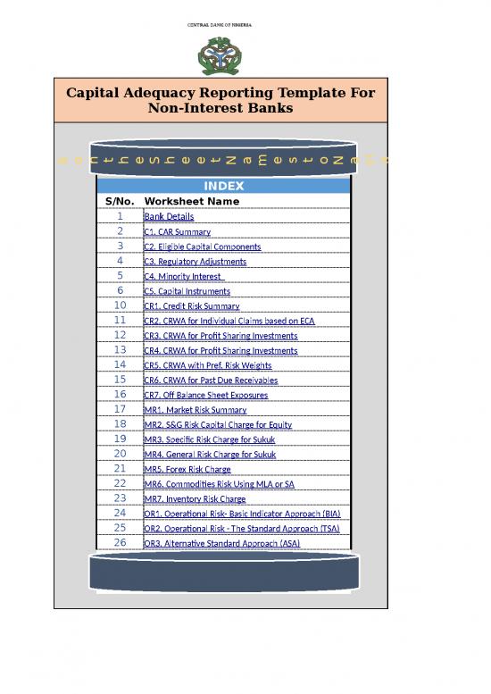 Printable Inventory 46382 | Capital Adequacy Ratio Calculation Template