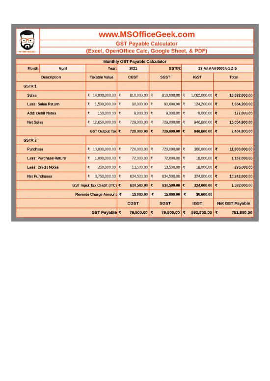 Spreadsheet Calculator 46245 Gst Payable Calculator spreadsheet-calculator-46245-gst-payable-calculator
