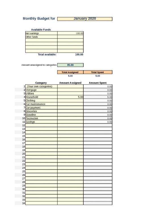 Spreadsheet For Expenses 41041 Budget Sheet