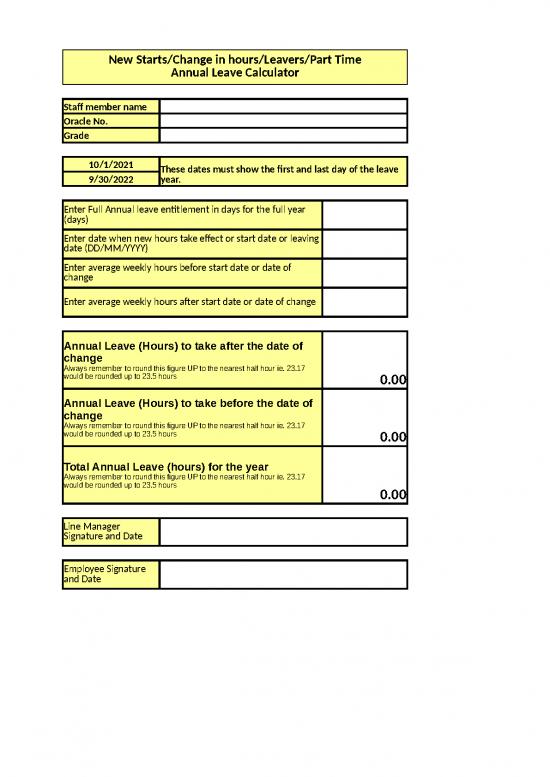 Time Calculation In Excel Sheet 46424 Annual Leave Calculator