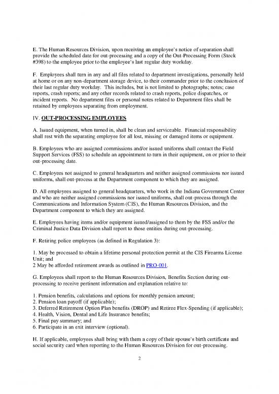 Processing Pdf 45399 | Out Processing Of Employees Separating From The ...