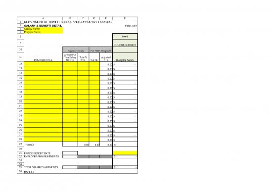Excel Budget Formulas 46205 | Rfp114 Appendix 2 Proposal Budget ...