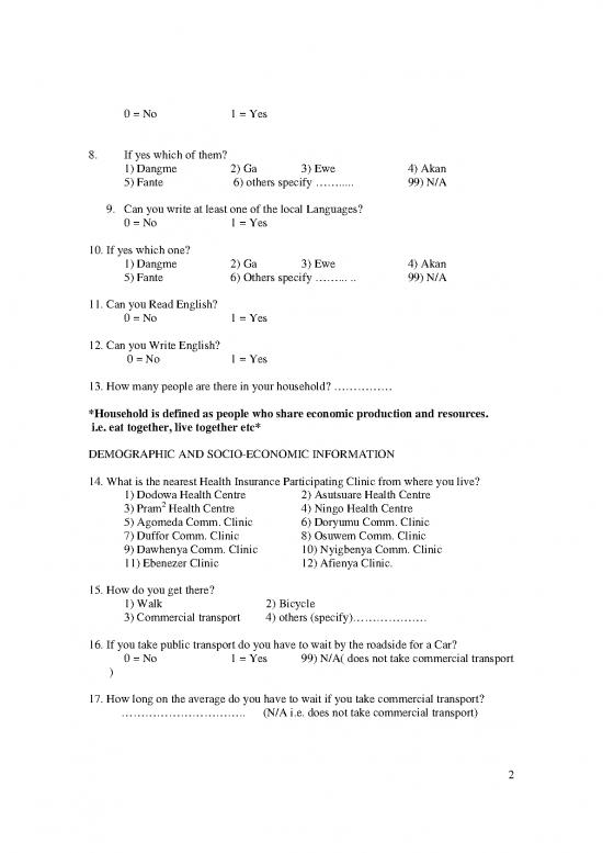 Therapeutic Community Pdf 44464 | Sample Dss Health Insurance Survey Form