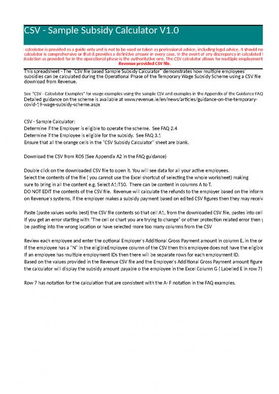 Spreadsheet Calculator 46586 | Twss Sample Subsidy Csv Calculator