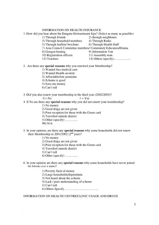 Therapeutic Community Pdf 44464 | Sample Dss Health Insurance Survey Form
