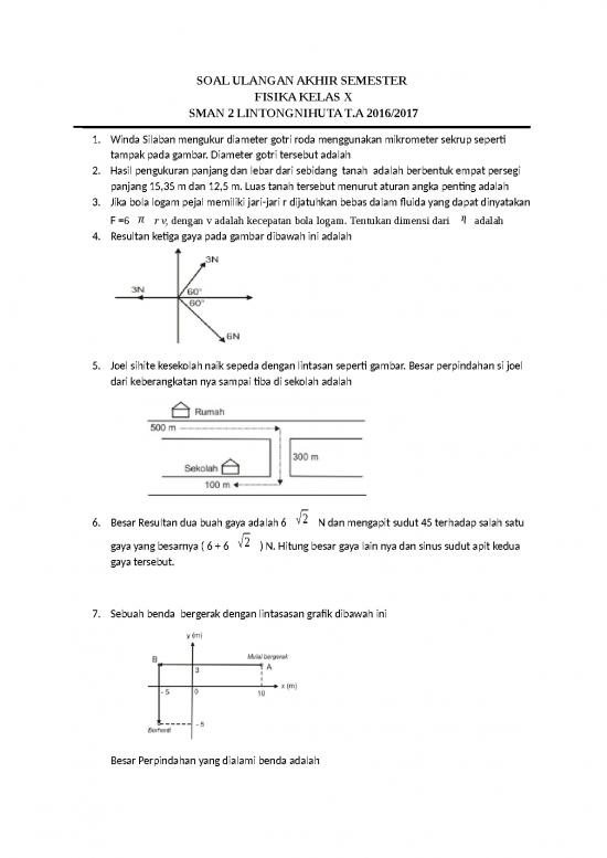 Soal Uas - Fisika Kelas 10