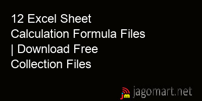 12 Excel Sheet Calculation Formula Files | Download Free Collection Files
