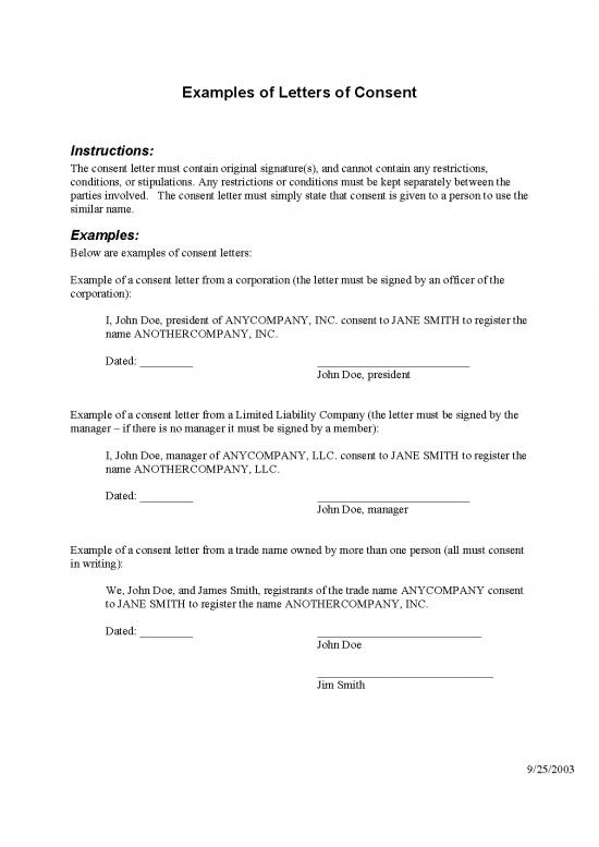 Contoh Surat Consent Letter Peter Carr