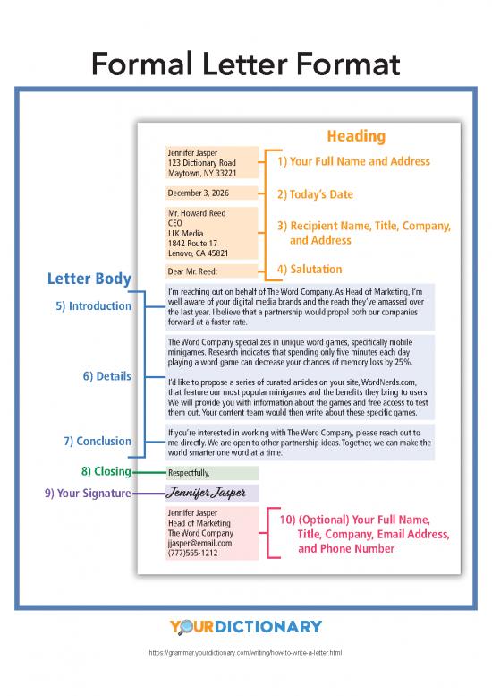 Letter Pdf 47523 Formal Letter Format
