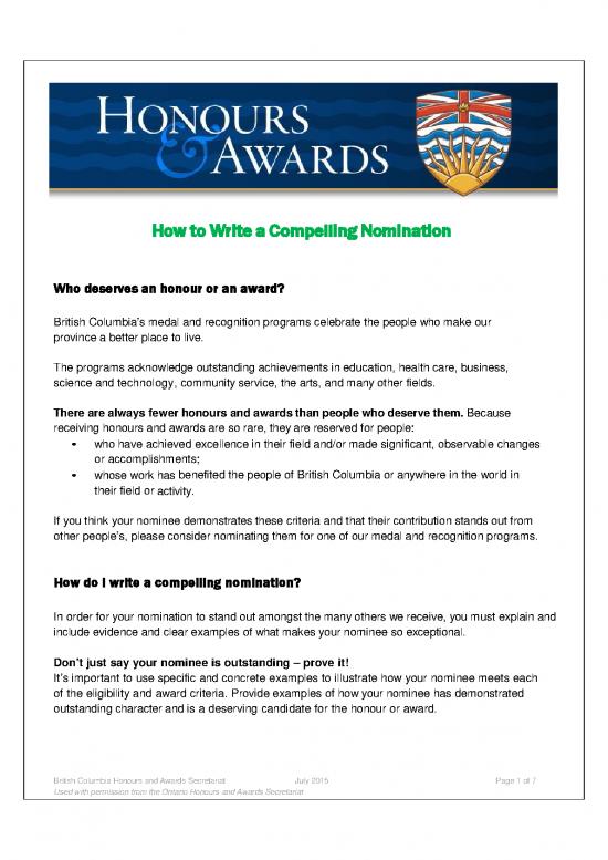 Technology Pdf 49332 | How To Write A Compelling Nomination