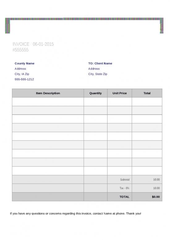 Invoice Template Word 47373 | Invoicetemplate
