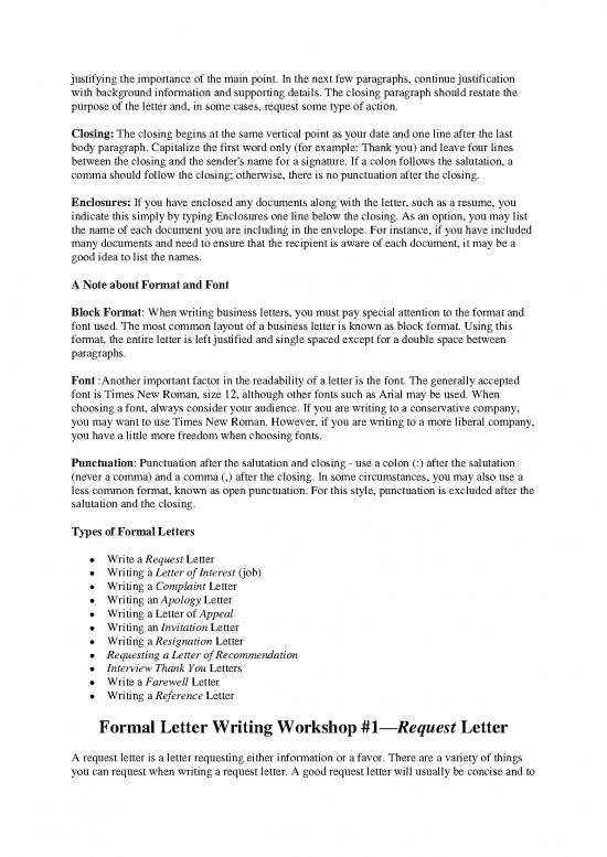Letter Pdf 48605 | Formal Letter Writing Workshop