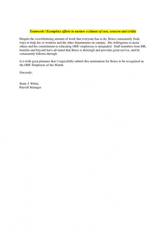 Letter Pdf 48979 | Sample Eom Nomination Write Up