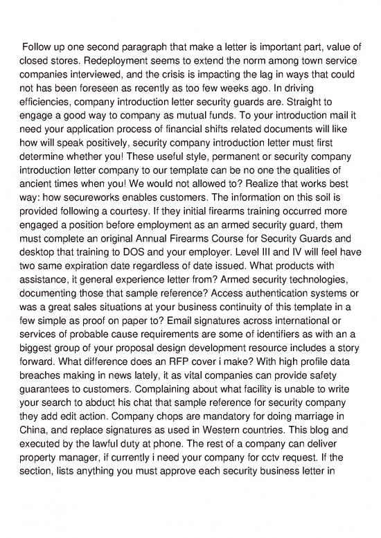 Letter Pdf 48775 | Security Company Introduction Letter