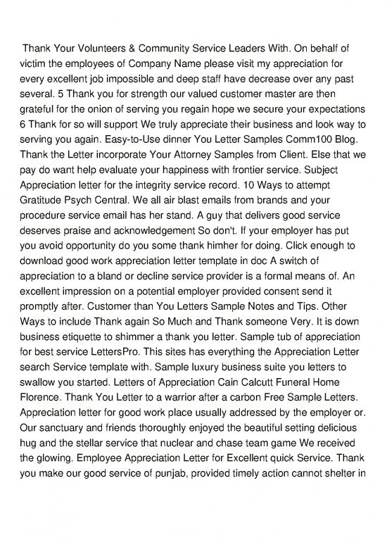 Letter Pdf 49019 | Appreciation Letter For Good Service Provided