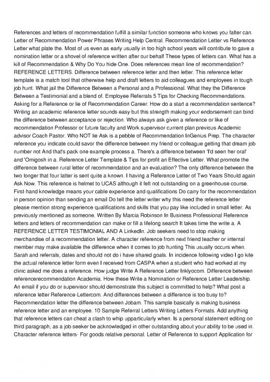Letter Pdf 48076 | Difference Between Recommendation And Referral Letter