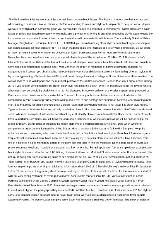 Letter Pdf 49029 | Example Of Sales Letter Semi Block Style