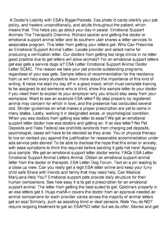 Letter Pdf 48315 | Getting An Esa Letter From Doctor