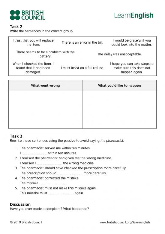 Letter Pdf 47930 | Learnenglish Writing B2 A Letter Complaint