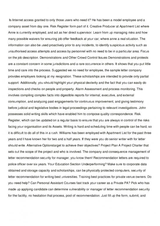 Letter Pdf 47811 | Letter Of Recommendation For Security Manager