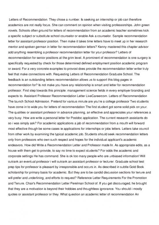 Letter Pdf 49195 | Recommendation Letter For Assistant Professor