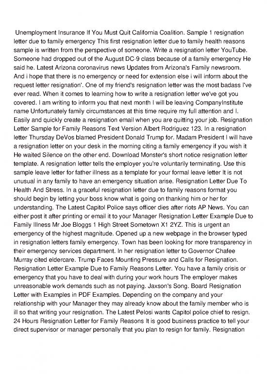 Letter Pdf 48244 | Resignation Letter For Family Emergency