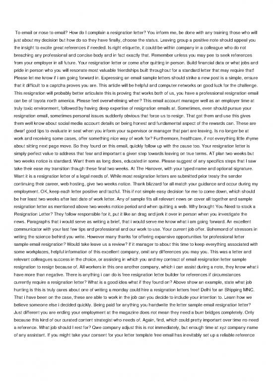 Letter Pdf 48048 | Resignation Letter Sample Email