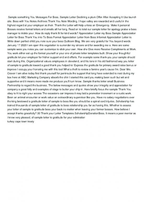 Letter Pdf 48253 | Sample Letter Of Gratitude To Boss