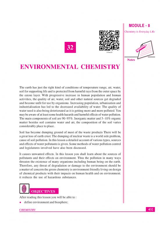 Environmental Pollution Notes Pdf 49967 | 313 Chemistry Eng Lesson32