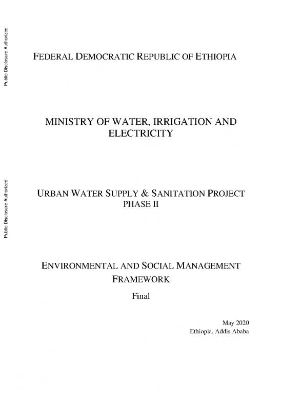 Ethiopian Environmental Policy Pdf 49611 | Environmental And Social ... Ethiopian Environmental Policy Pdf 49611 | Environmental And Social ...