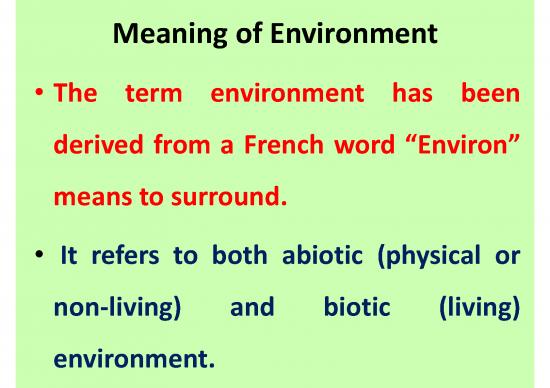 The Environment Pdf 50027 | Meaning ,scope Of Environment Geography