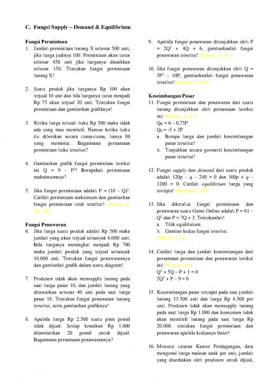 Matematika Pdf 53771 | Latihan Soal Matematika Ekonomi