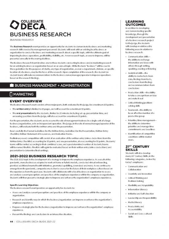Research Pdf 54846 | Collegiate Deca 2021 Guide Business Research
