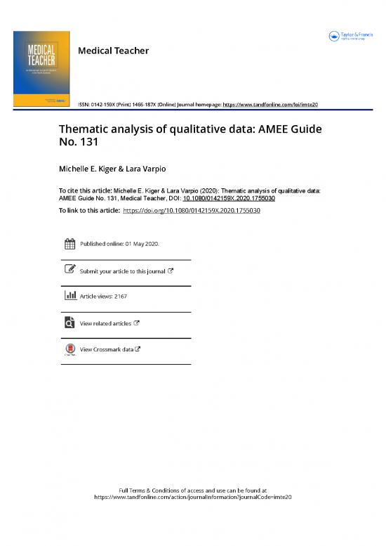 Journal Articles Pdf 55566 | Kiger And Varpio 2020 Thematic Analysis Of ... Journal Articles Pdf 55566 | Kiger And Varpio 2020 Thematic Analysis Of ...